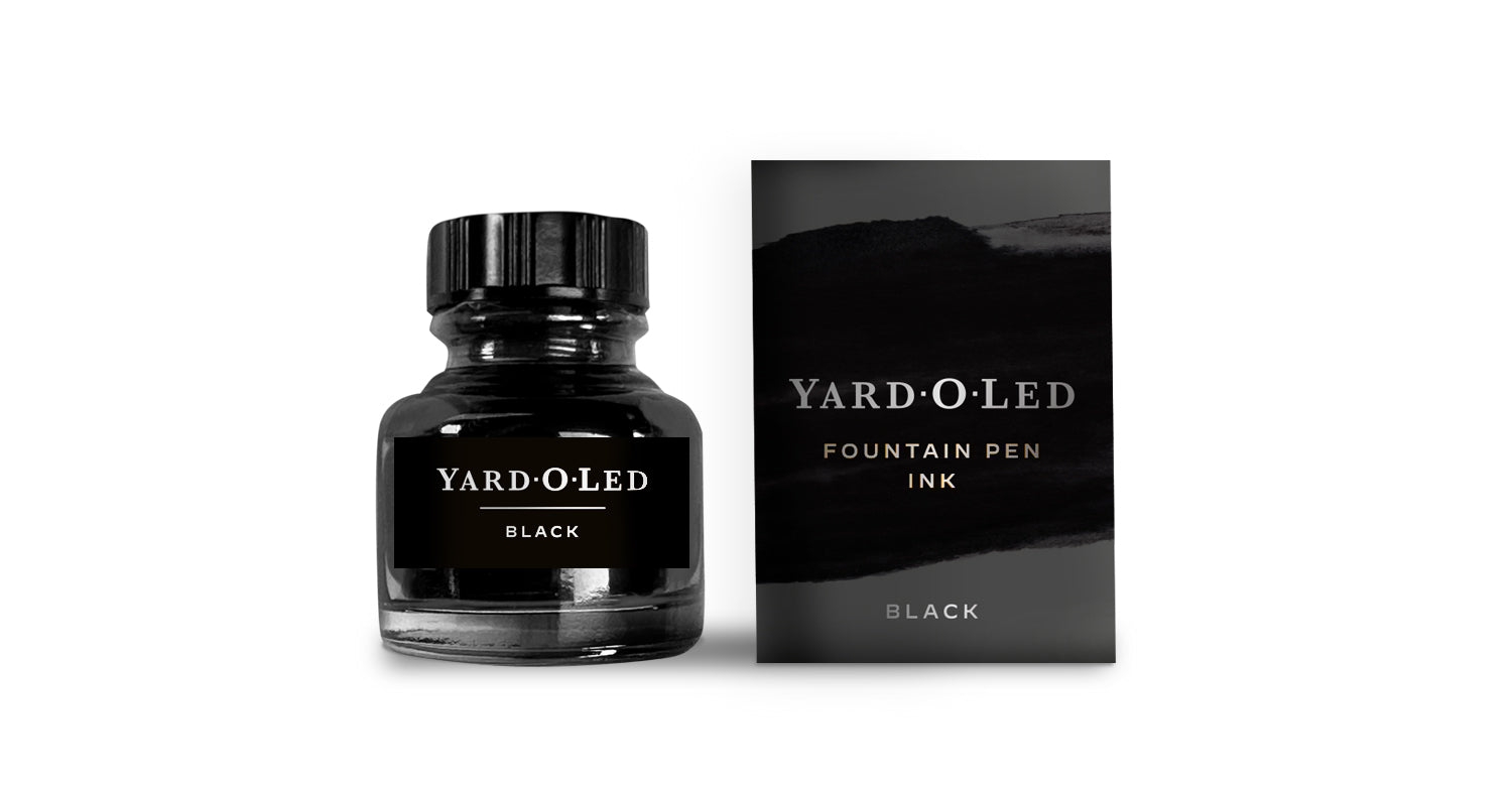 Jet Black Fountain Pen Ink 30ml | YARD-O-LED